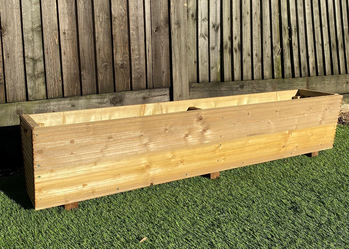 Tapered Handled Garden Planter with Double Trough | Forestrall Timber ...