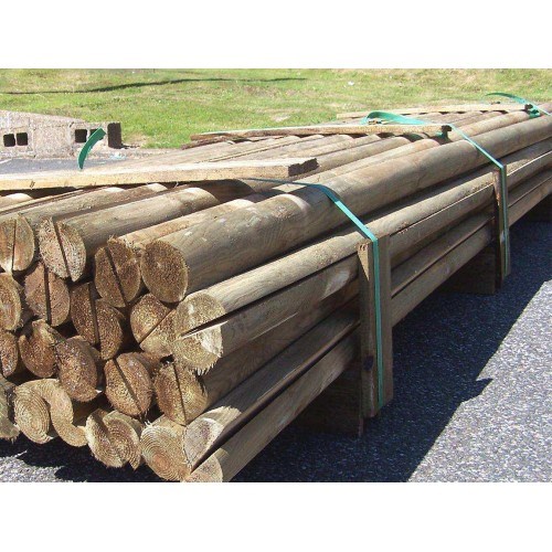 Softwood Treated Half Round Rails - Green Treated | Forestrall Timber ...